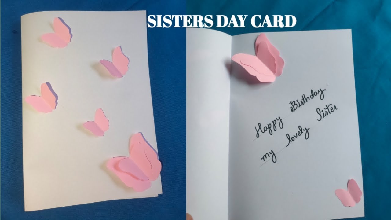 sisters day card easy and beautiful| handmade card - YouTube