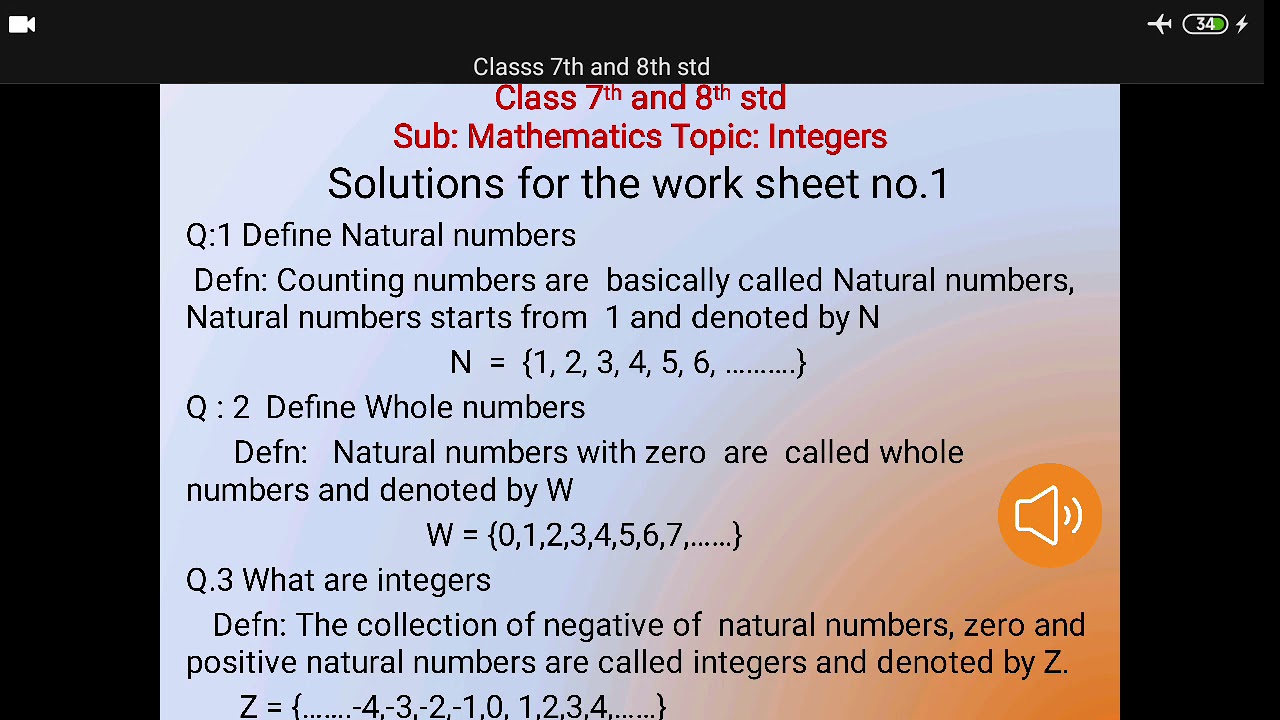 Bridge Course||Class-7 & 8th|| Subject-Maths ||Topic-Integers(Session-2 ...