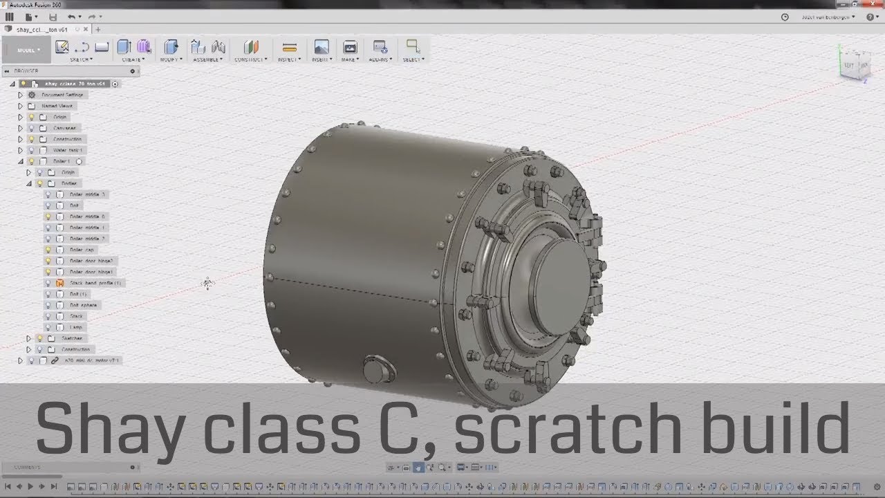 Shay Class C, scratch build, part 1. Boiler timelapse - YouTube