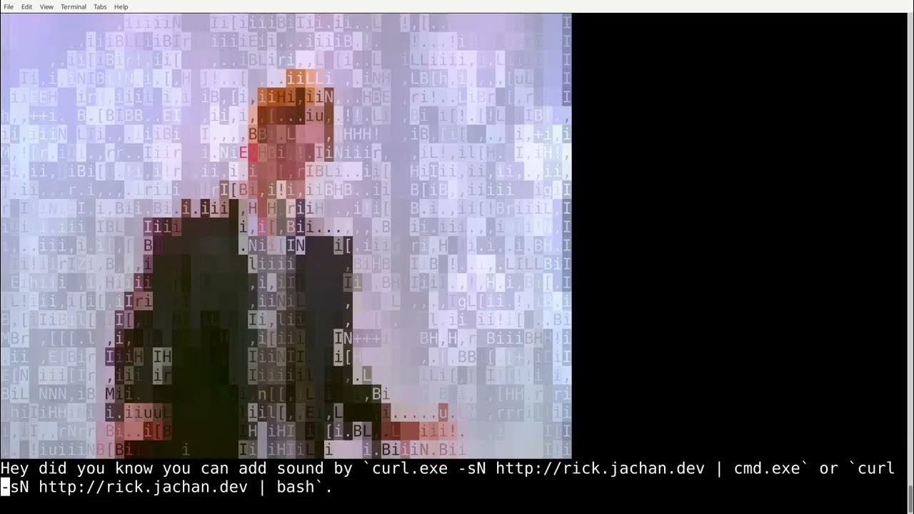 RickASCII - RickRoll using curl - YouTube