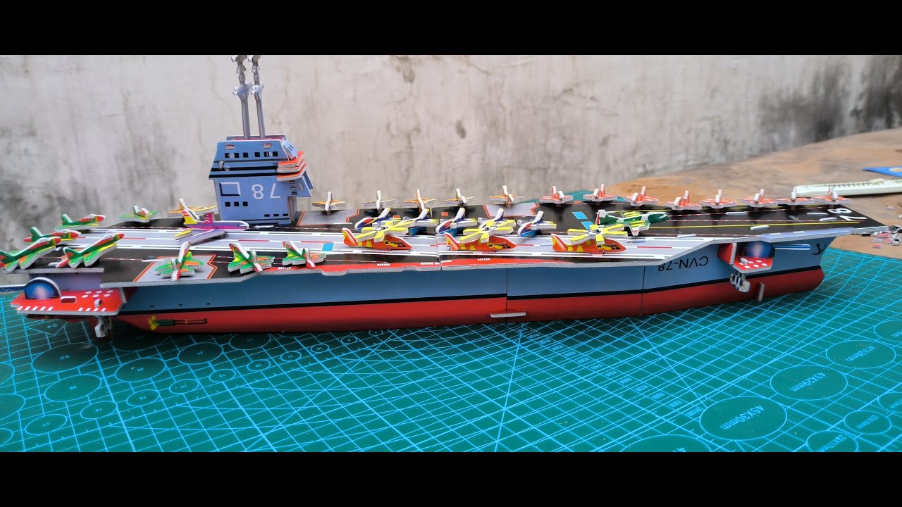 Aircraft Carrier (DIY) Paper Model - YouTube