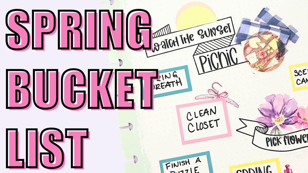 MAKING A SPRING BUCKET LIST | AMBER PLANS HER DAY | SPECIAL PAGE FOR ...