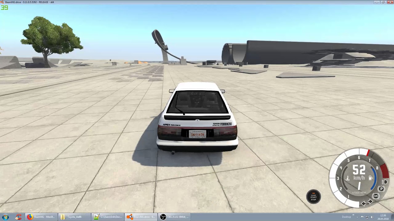 BeamNG.drive - Toyota AE86 Speed Chime - YouTube