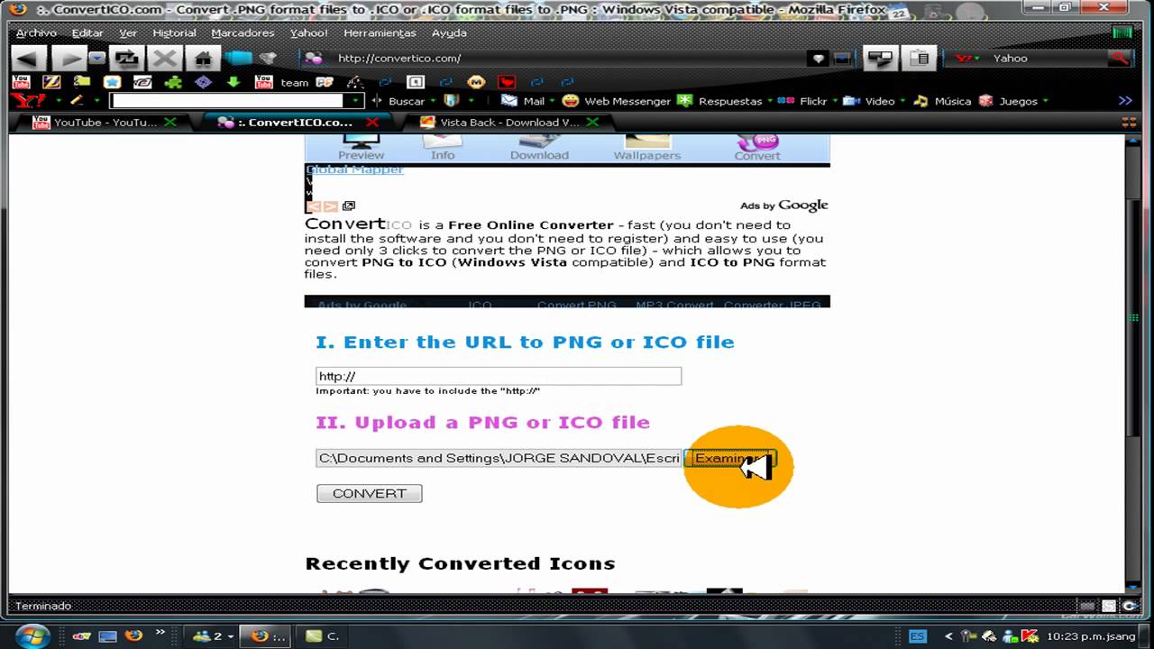 Como convertir icono png a formato .ico - YouTube