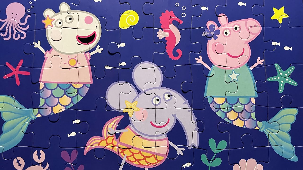 Peppa Pig Puzzle Assembly - YouTube