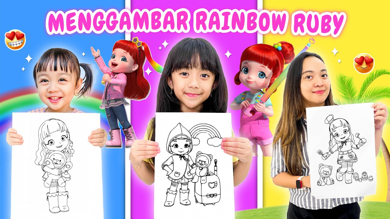 SAMANTHA AUDREY MEWARNAI RAINBOW RUBY VIRAL ! SURPRISE SPESIAL DARI ...