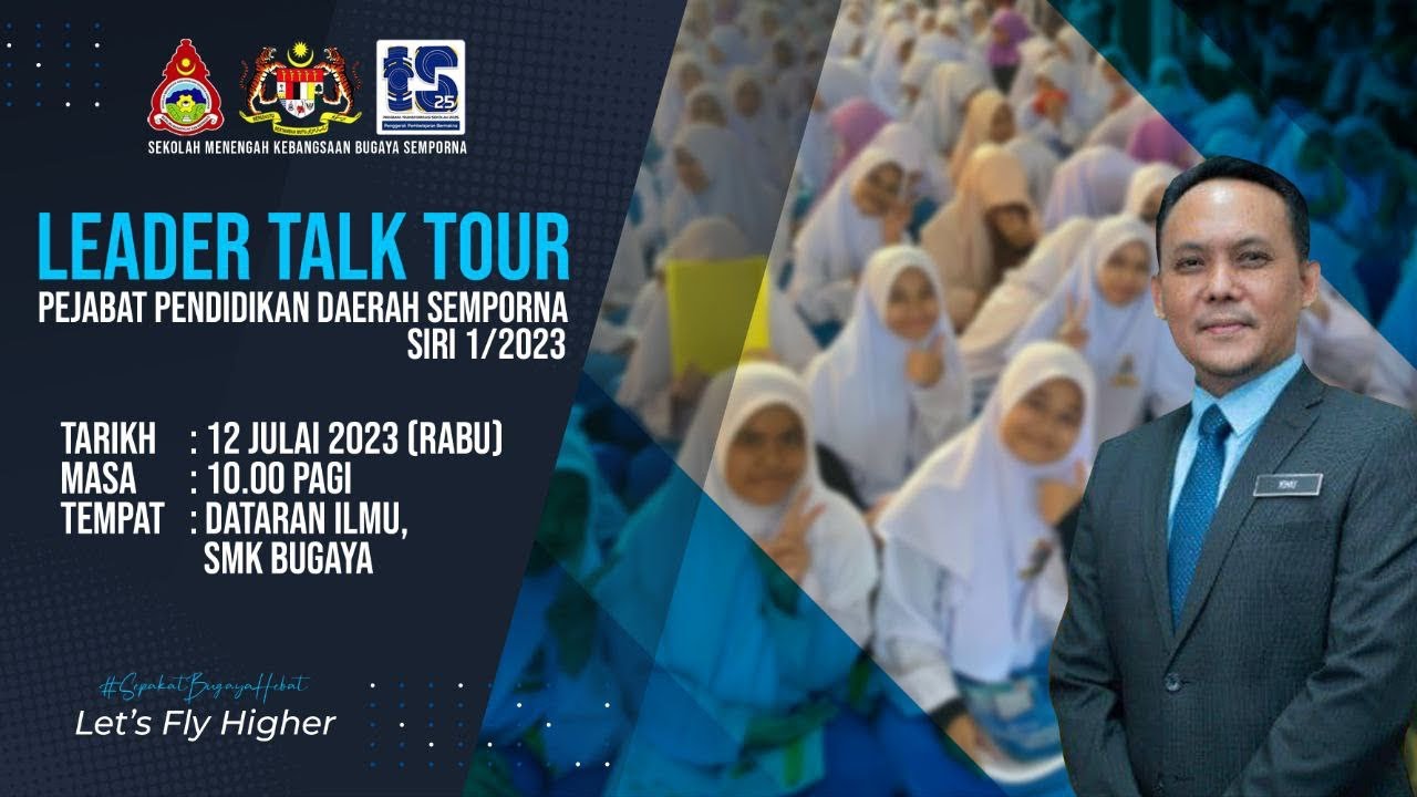 LEADER TALK TOUR PPD SEMPORNA BERSAMA PELAJAR SPM SMK BUGAYA - YouTube
