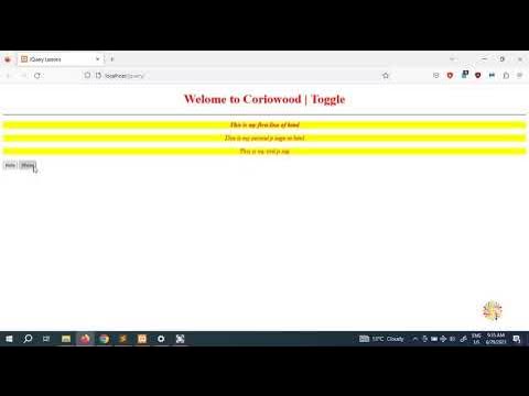 10. Working with jQuery Toggle - YouTube