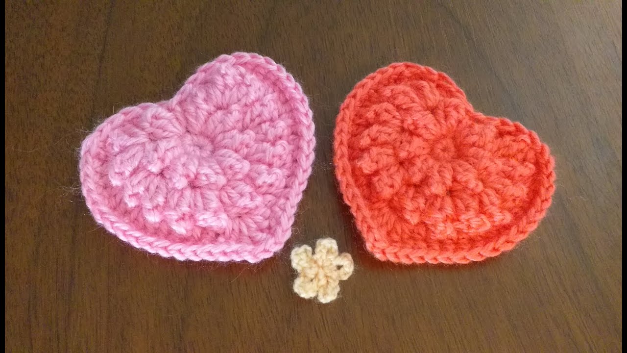 CORAZÓN FÁCIL TEJIDO A CROCHET - YouTube