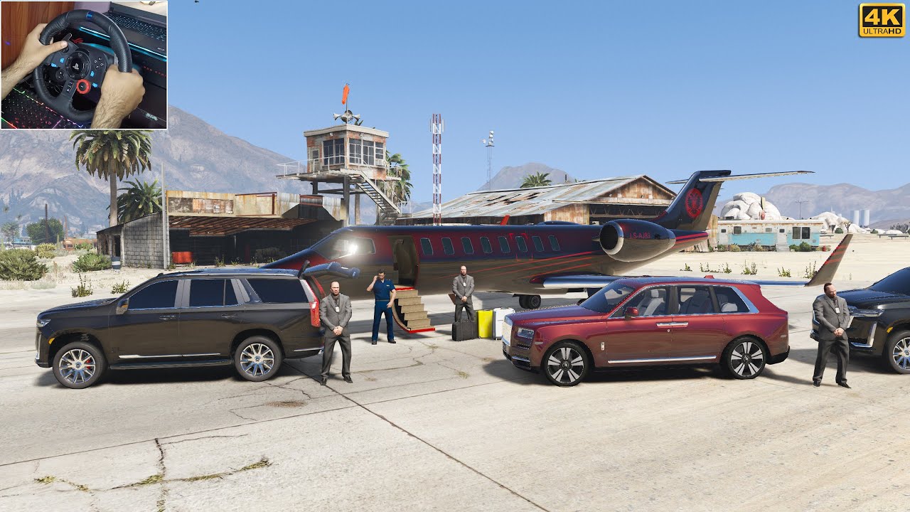 GTA 5 - Rolls-Royce Cullinan & Cadillac Escalade Convoy | Logitech g29 ...