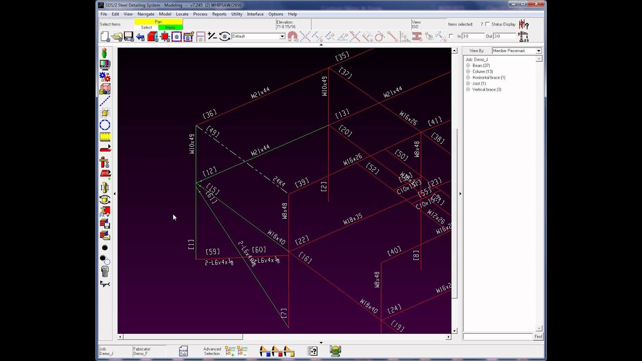 Lesson 7 (Navigation and Selection) - How/2 Get Started in SDS/2 v7.2 ...