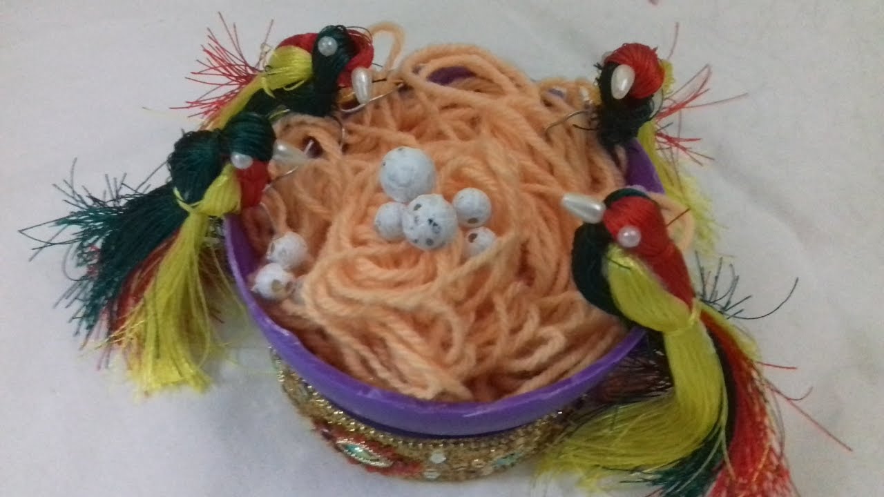 HOW TO MAKE BIRDS NEST WITH SILK THREAD / CUTE BIRDS WITH EGGS – SS ART ...