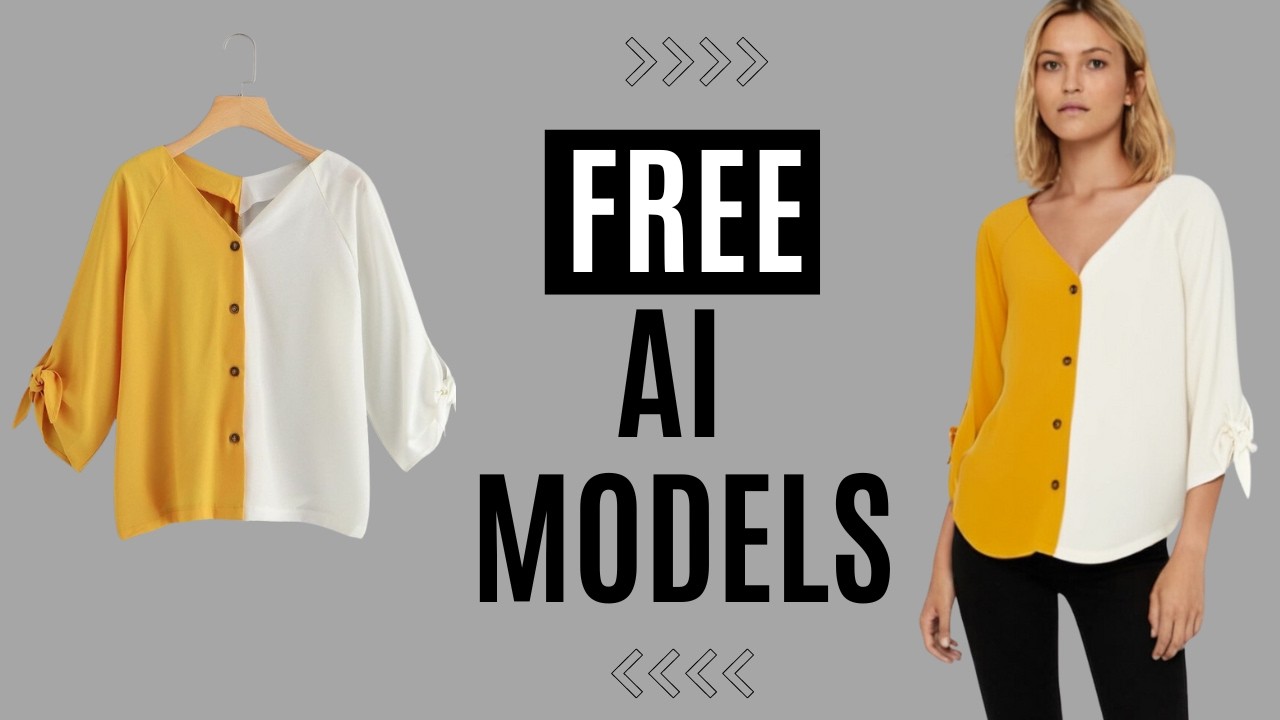 Free Ai fashion models using flat clothing images for e-commerce - YouTube