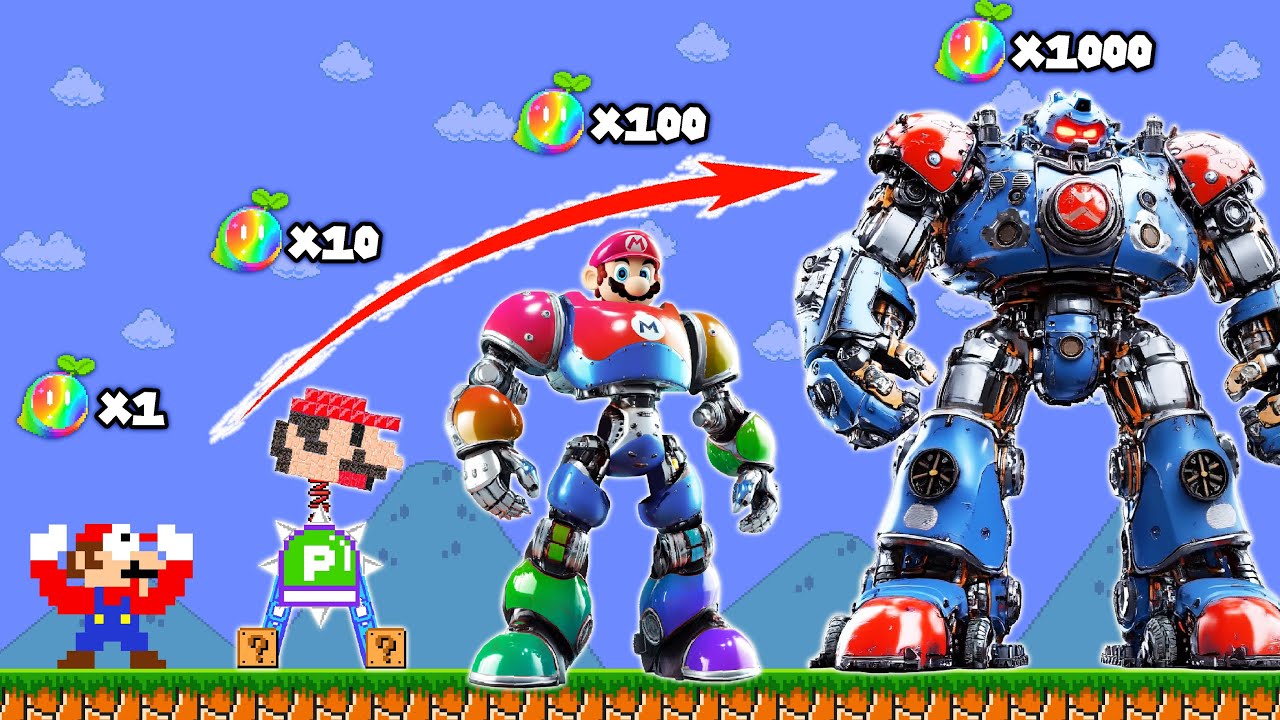 Mario turn to ROBOT with Every Seed Powerups | Good Mario - YouTube
