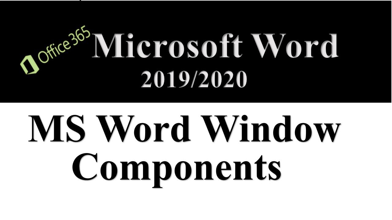 Components Of MS Word 2019 Parts Of MS Word And Its Functions In Components Of MS Word 2019 Parts Of MS Word And Its Functions In