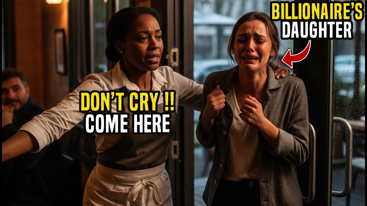 A Crying Girl Runs Into the Restaurant — When the Black Waitress Hugs ...