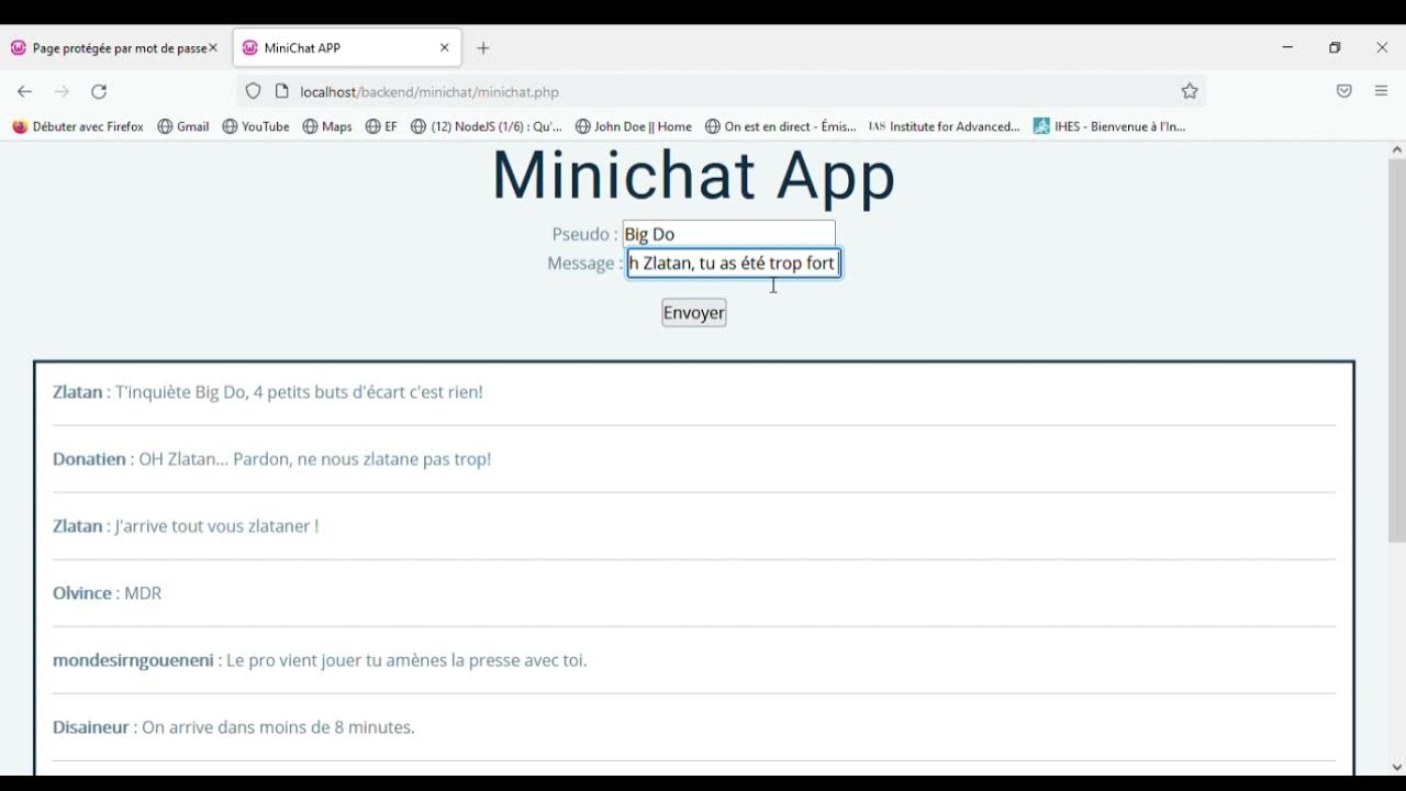 MiniChat APP with PHP MySQL - YouTube