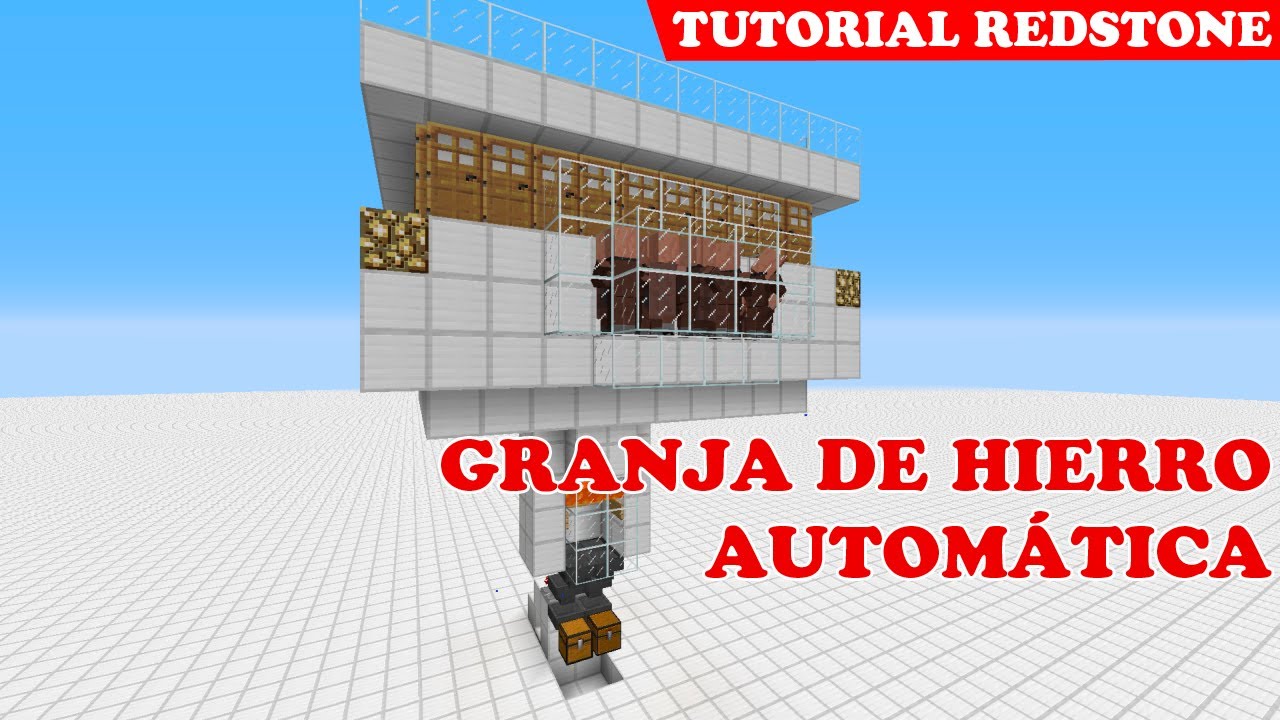 Minecraft - Tutorial Redstone: Granja de Hierro automática (sencilla ...
