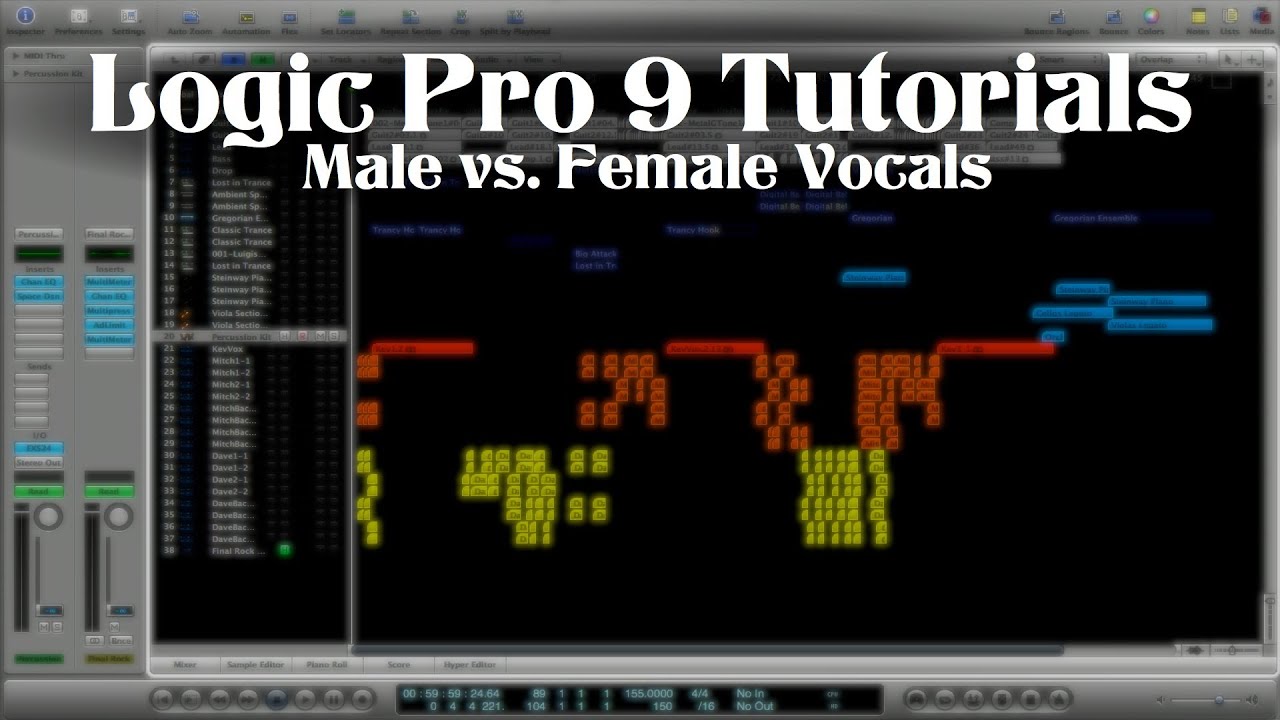 Logic Pro 9 Tutorial - Male vs. Female Vocals - YouTube