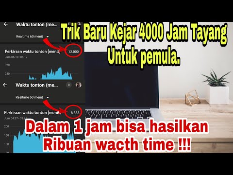 Cara mudah dan cepat kejar 4000 jam tayang terbaru 2020 No Spam !!!