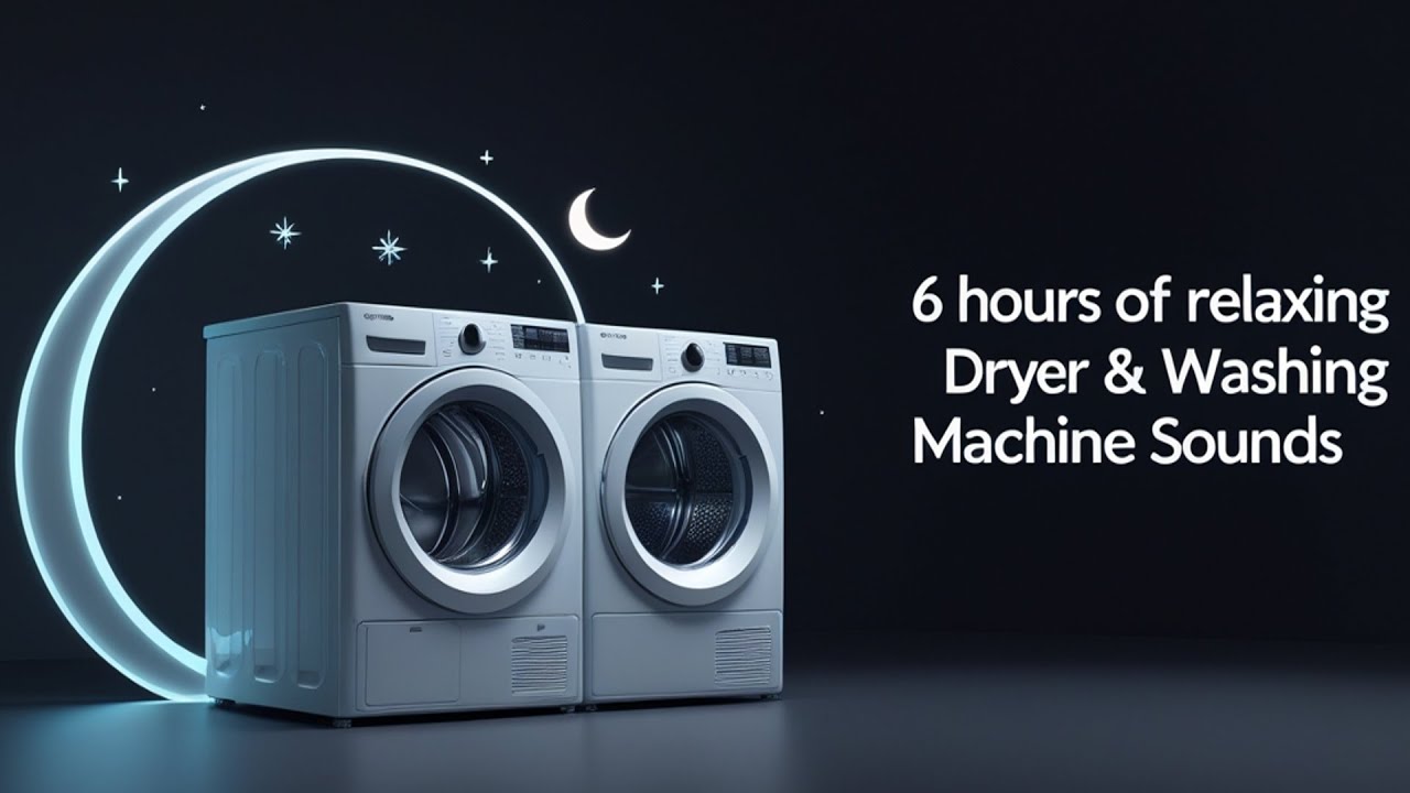 6 Hours Black Screen Dryer + Washing Machine Sleep Sounds - YouTube