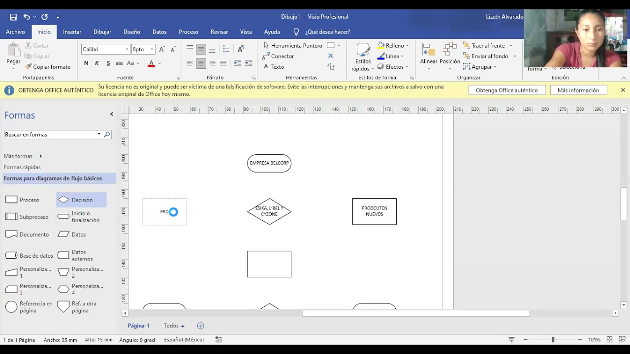 COMO CREAR UN DIAGRAMA DE FLUJO EN LA APP DE VISIO - YouTube
