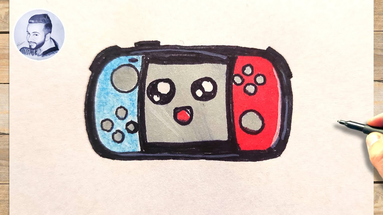Comment dessiner une nintendo switch facile - YouTube