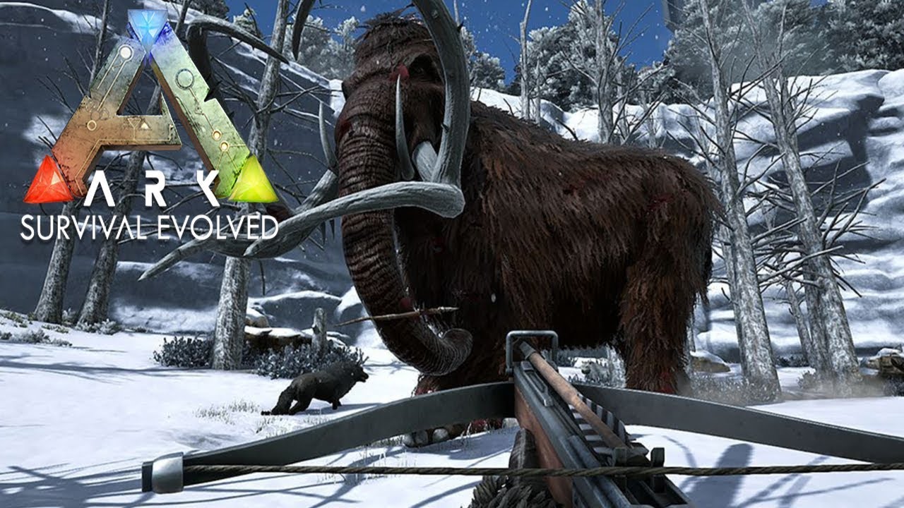 ARK: Survival Evolved Episode Three - Mammoth Hunting, Mountain ...