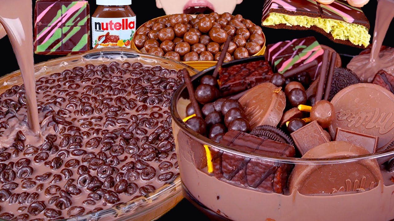 ASMR MALTESERS DUBAI CHOCOLATE MAGNUM ICE CREAM DESSERT MUKBANG 두바이 초콜릿 ...