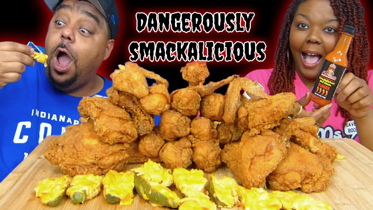 Crispy Chicken + Danger Hot Buffalo Chicken Jalapenos with @Bloveslife ...