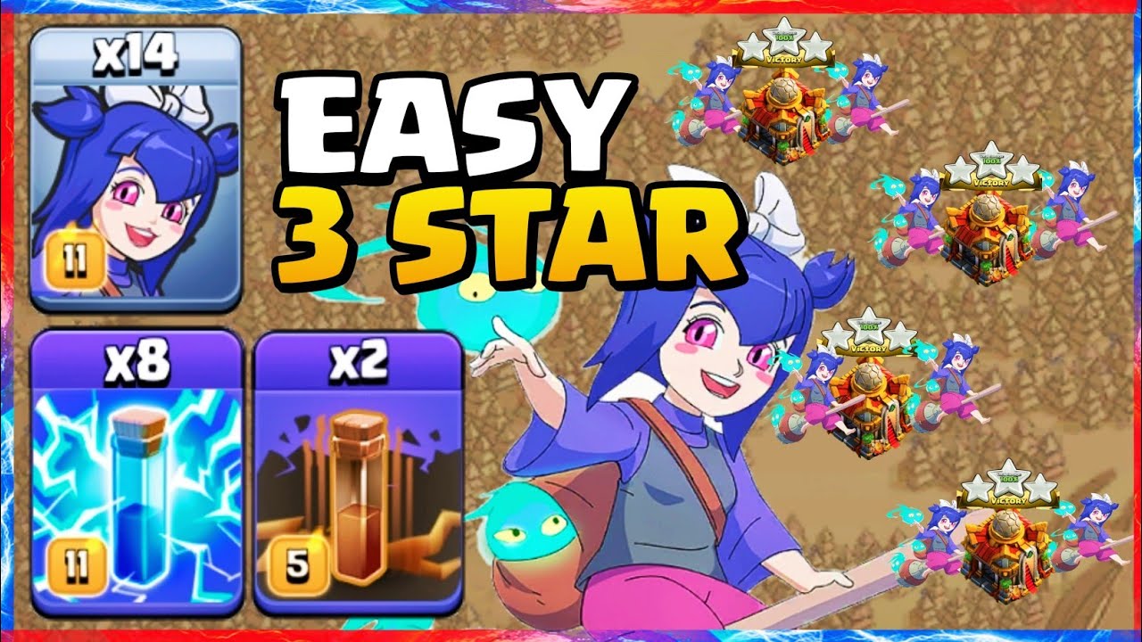 NEW EASY ZAP BROOM WITCH | TH16 New Attack Strategy - YouTube