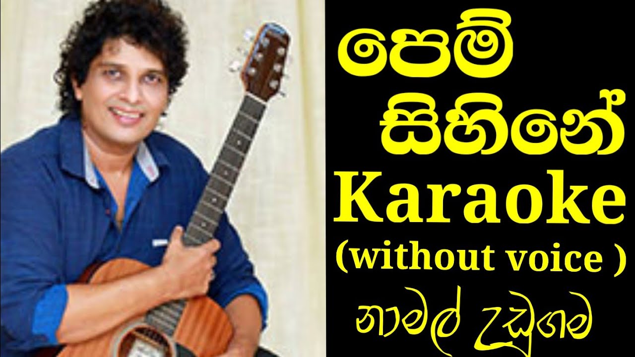 Pem sihine ai bidune karaoke track without voice|Namal udugama|Vo ...