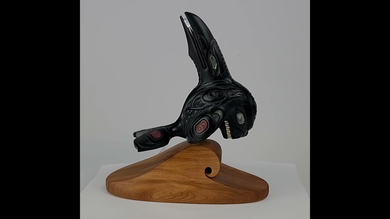 Haida Orca with Raven Fin by Darrell White - YouTube