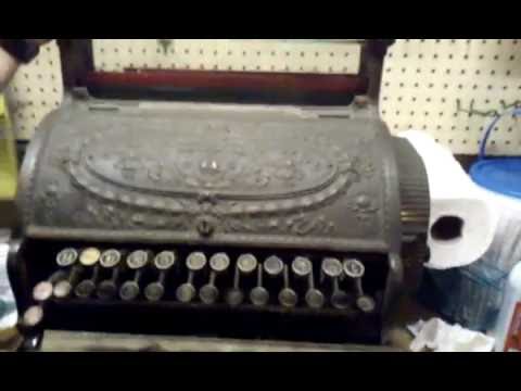 1908 National Cash Register model 349, I found a silver coin inside of ...