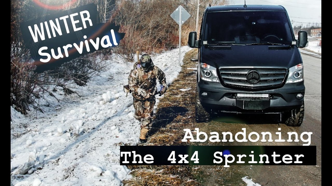 SHTF Winter Survival - Abandoning the 4x4 Sprinter in -22°C - Bushcraft ...