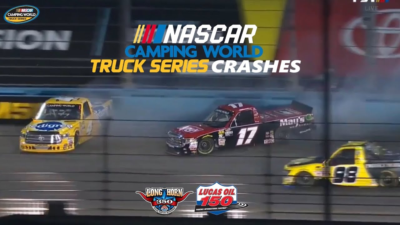 2018 NASCAR Truck Series Crashes (Texas- ISM) - YouTube