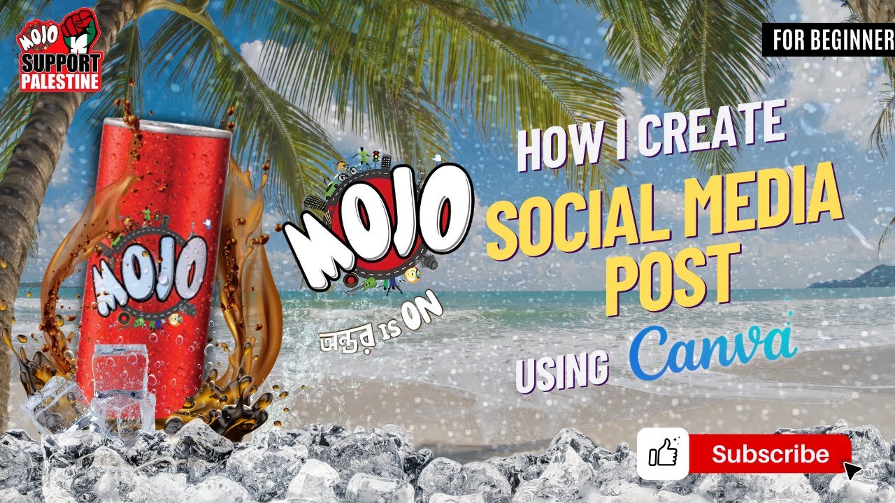 Canva Pro | Advertisement poster design | Mojo Bottle - YouTube