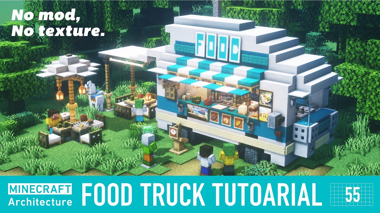 [Minecraft] Real architect's building base in Minecraft / Food truck ...