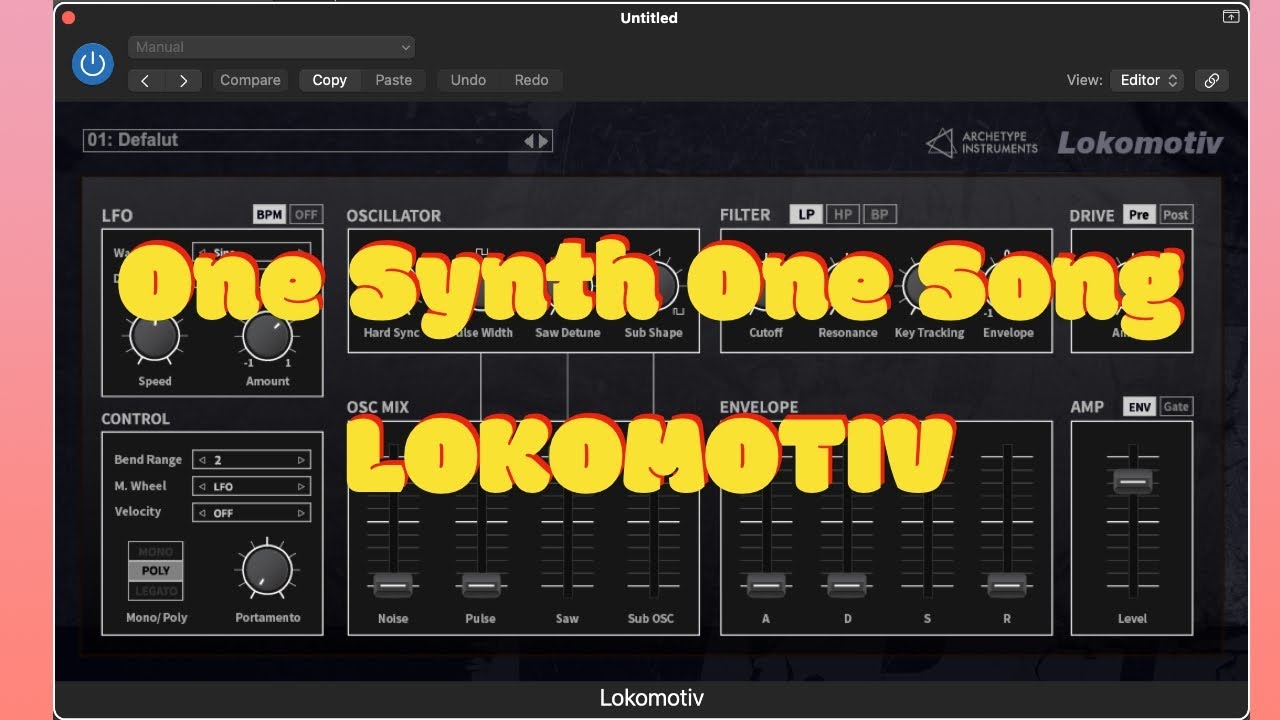 One Synth One Song - Lokomotiv(Archetype) - YouTube