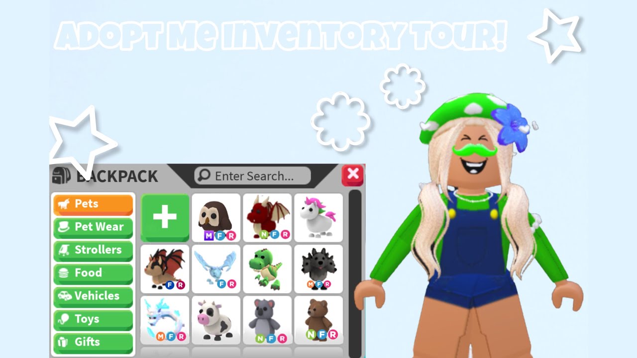 Adopt me inventory tour 🦈! - YouTube