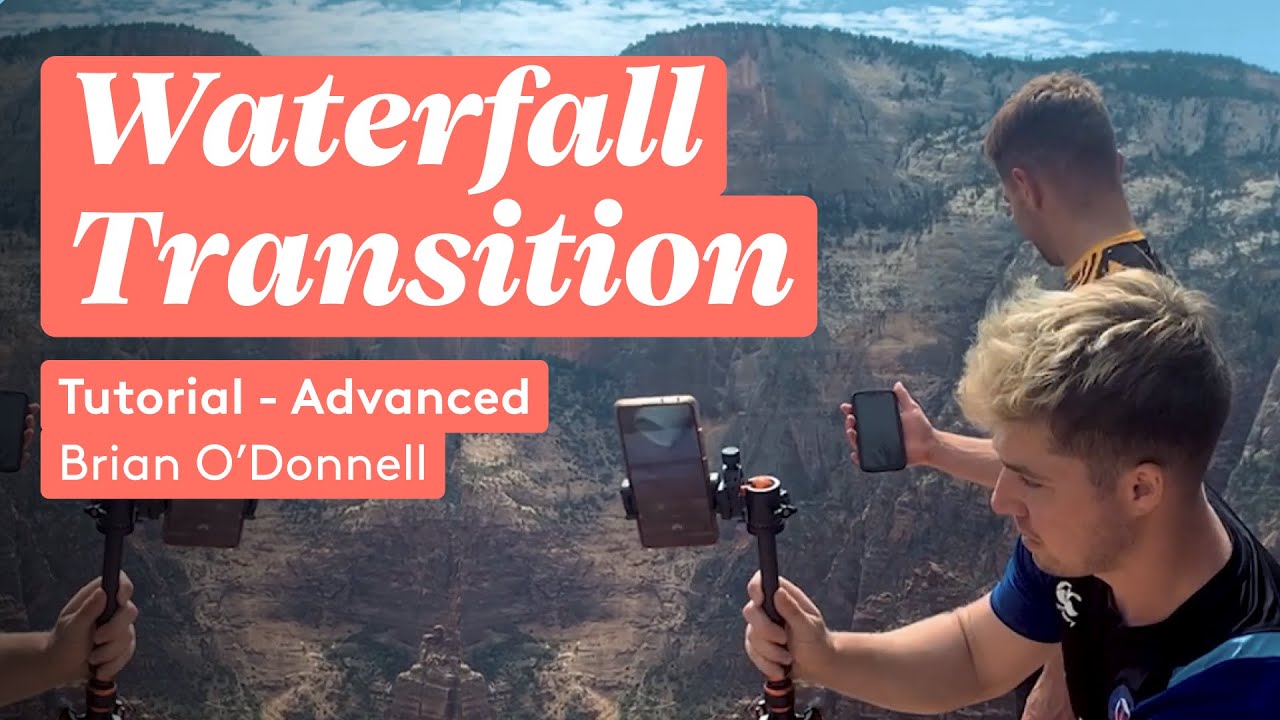 How to create waterfall video transition | Video editing tutorial ...