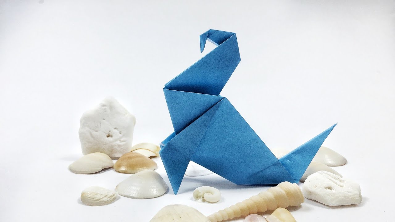 Easy Origami Sea Lion - Origami Tutorial - YouTube