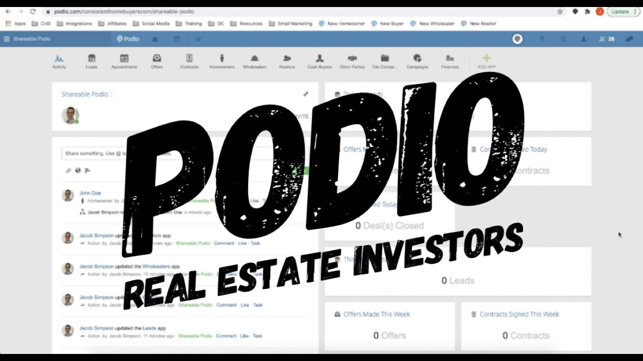 Walkthrough of How I Use My Podio CRM For Real Estate Investing | Podio ...
