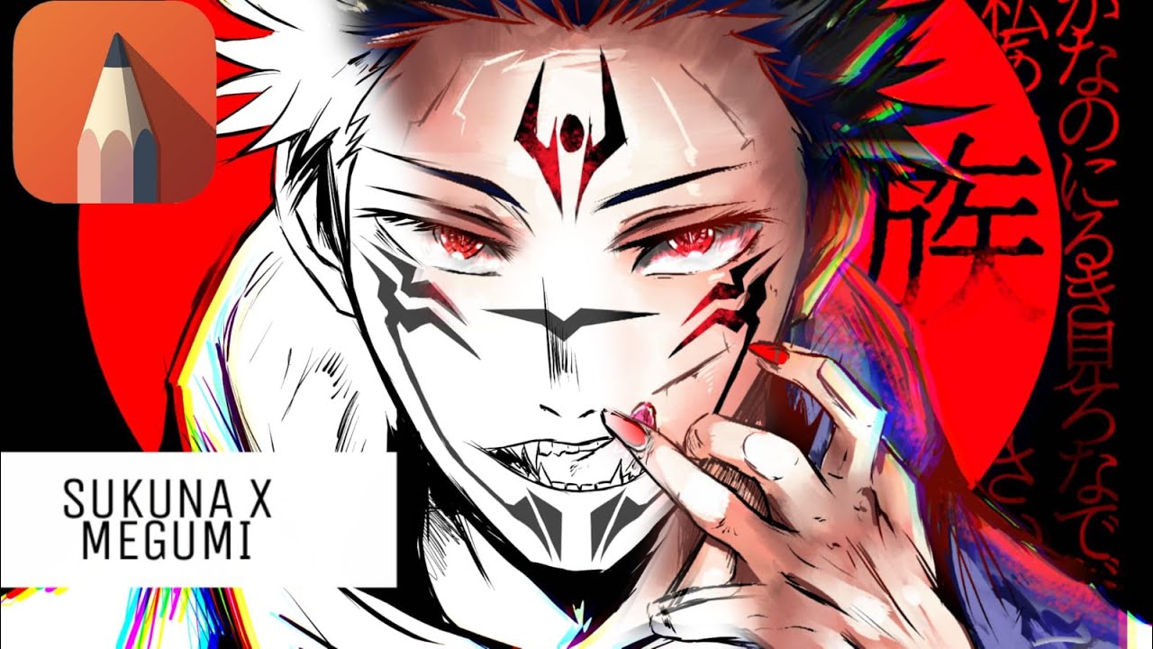 Sukuna X Megumi Speed art jujutsu kaisen (draw on sketchbook) - YouTube