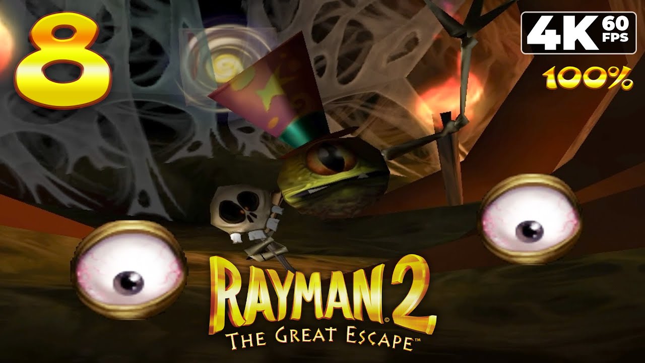 Rayman 2: The Great Escape (PC) - 4K60 Walkthrough 100% Chapter 8 - The ...