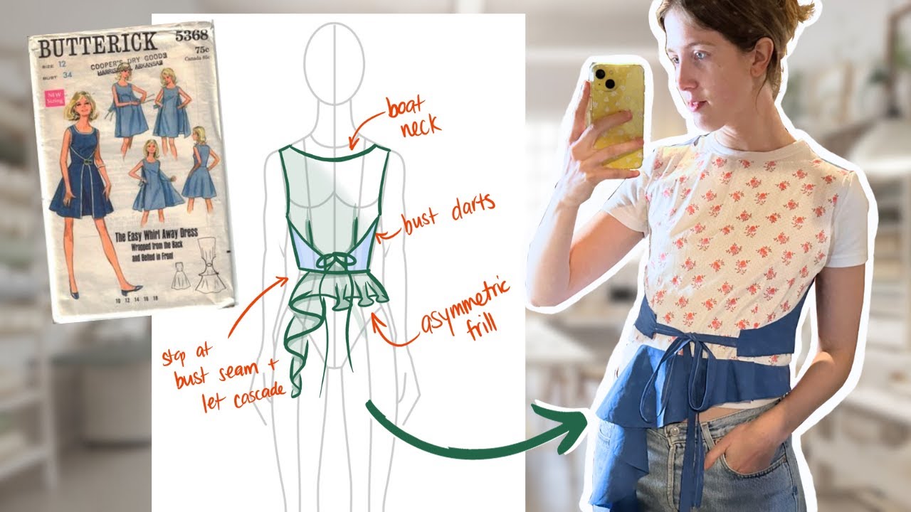 my entire fashion design process, from pattern draft to final top ...