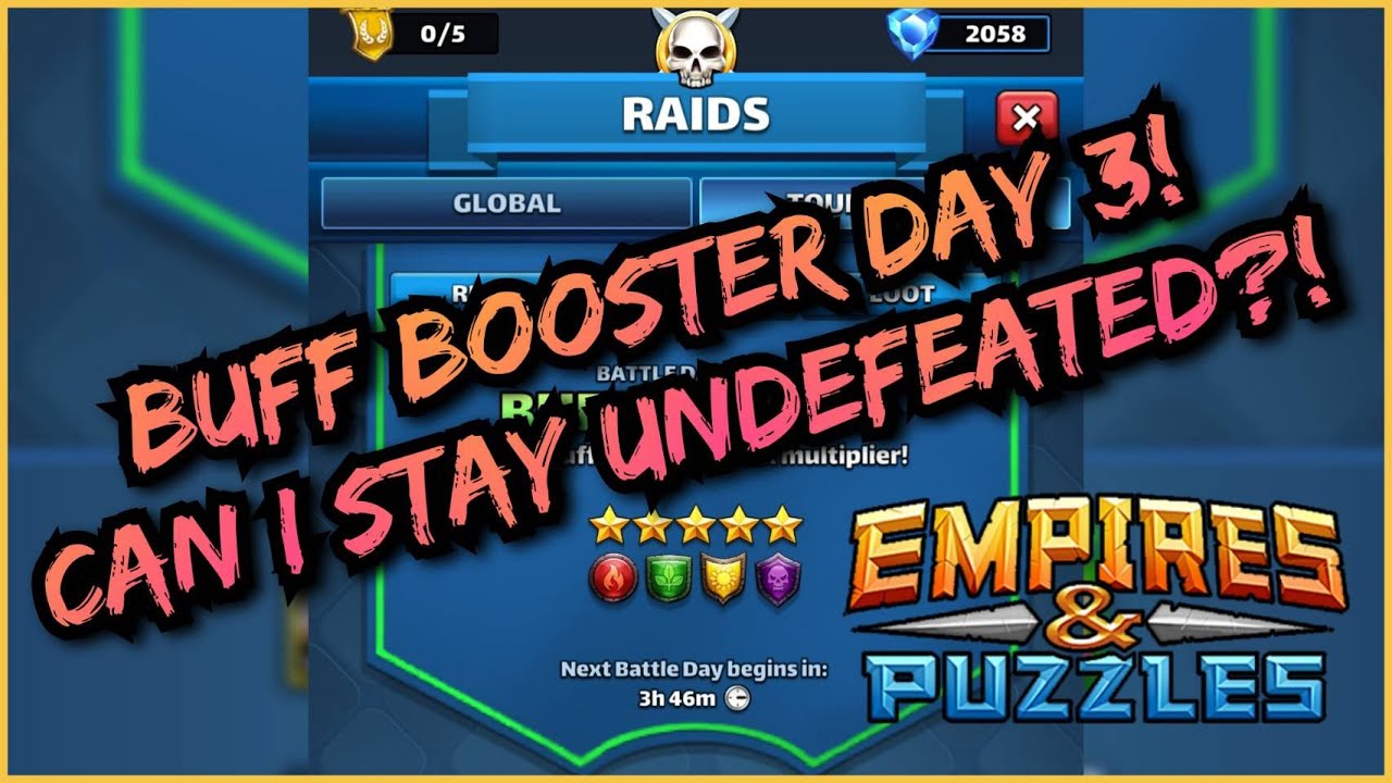 5* Buff Booster Raid Tournament Day 3 Gameplay! No Blues! Can I Stay ...