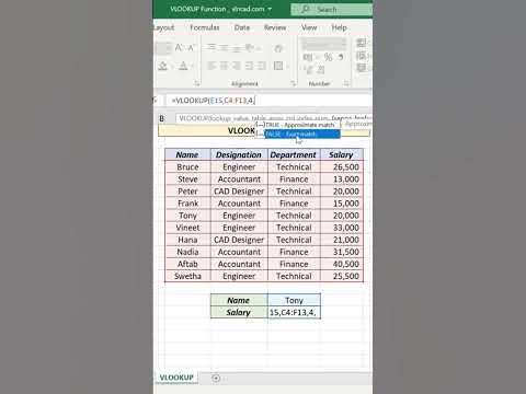 How To Use VLOOKUP Function In Excel | Useful And Helpful Tips And Tricks Tutorial - YouTube