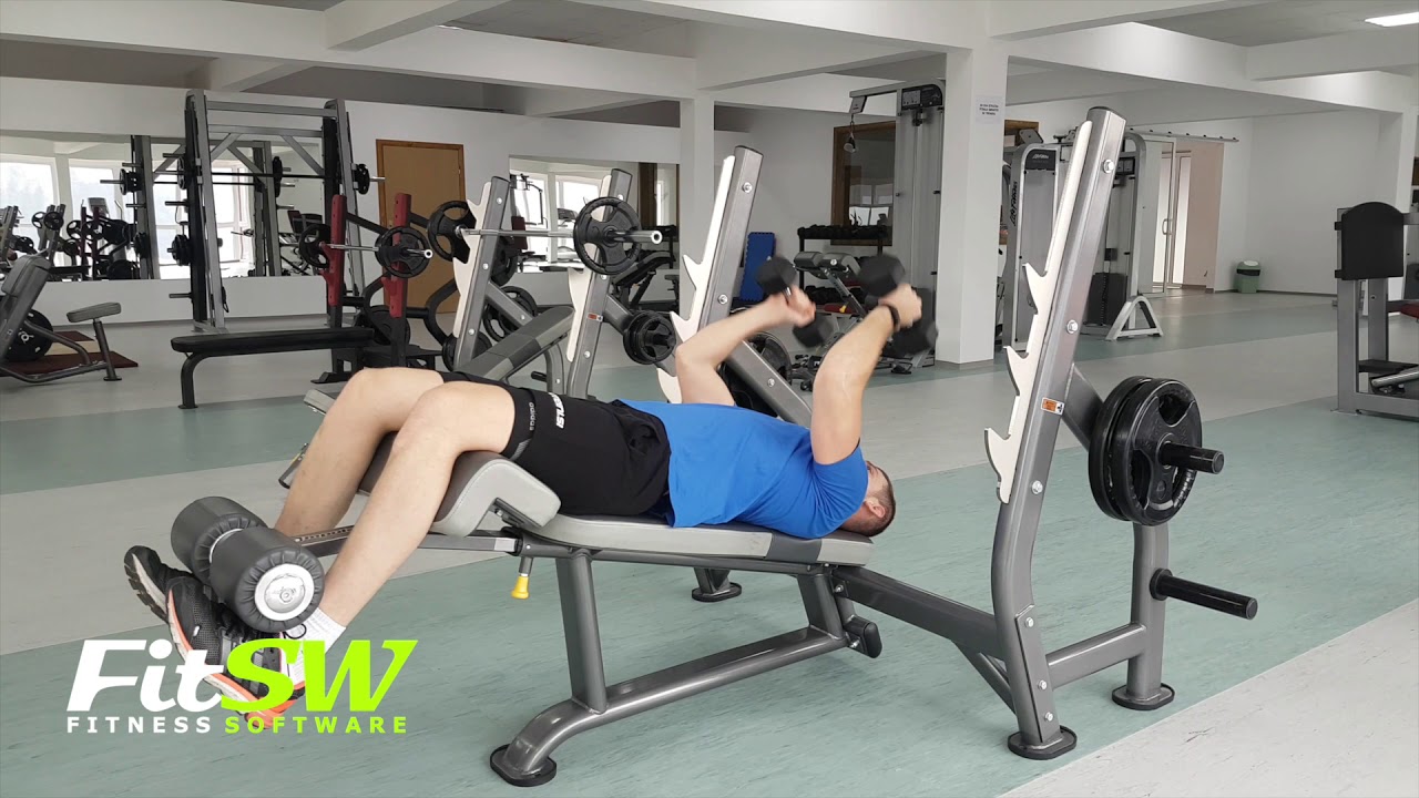 Decline Dumbbell Triceps Extension: Tricep Exercise Demo How-to - YouTube
