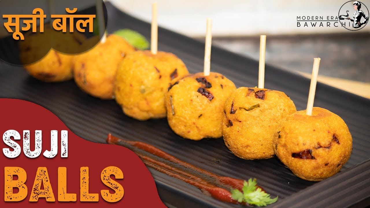 sooji balls recipe - easy breakfast | semolina balls | सूजी बॉल्स ...